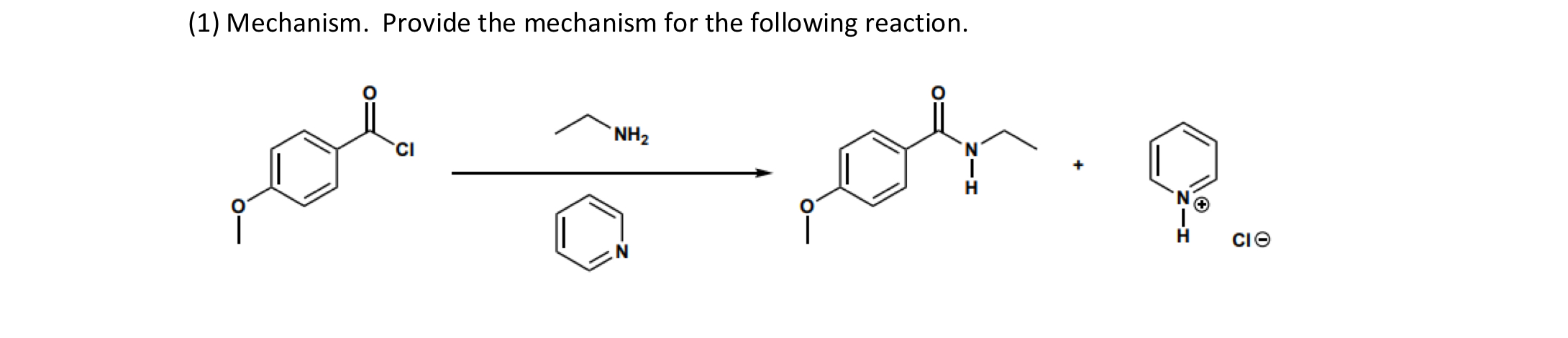 Solved (1) ﻿Mechanism. Provide the mechanism for the | Chegg.com