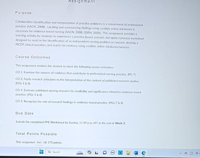 Solved AssignmentPurposeCollaborative identification and | Chegg.com