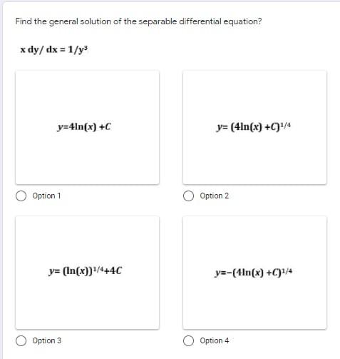 Solved Find the general solution of the separable | Chegg.com