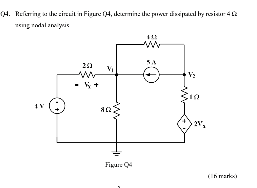 Solved Q4. ﻿Referring to the circuit in Figure Q4, | Chegg.com