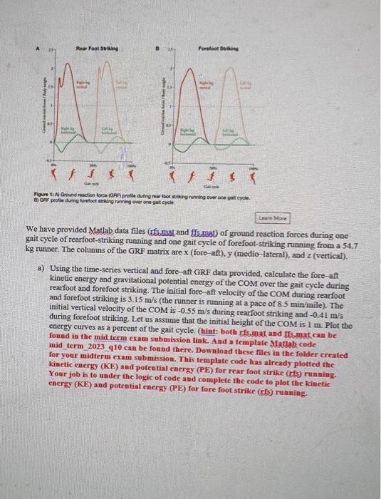 Solved 10. (Bonus question) Two common foot strike patterns | Chegg.com