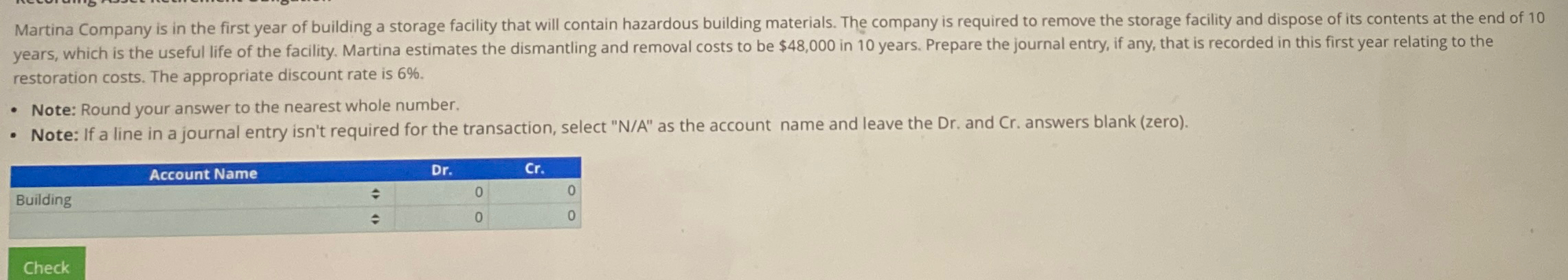 Solved restoration costs. The appropriate discount rate is | Chegg.com