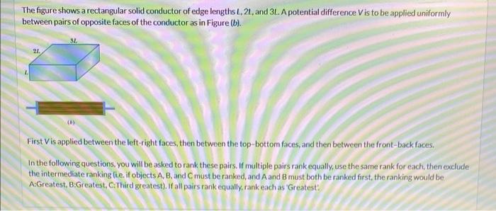 The figure shows a rectangular solid conductor of | Chegg.com