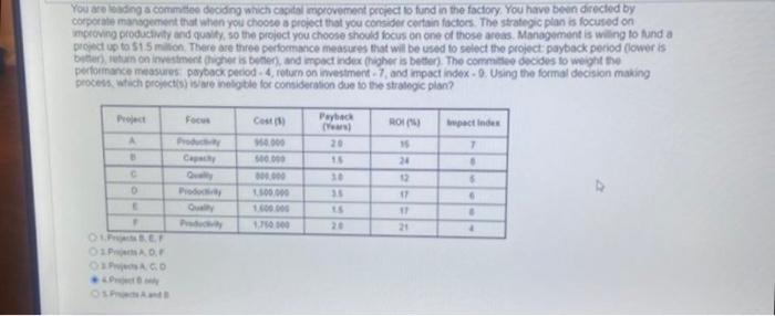 Solved You are Wideng a commeres decing which cacitai | Chegg.com