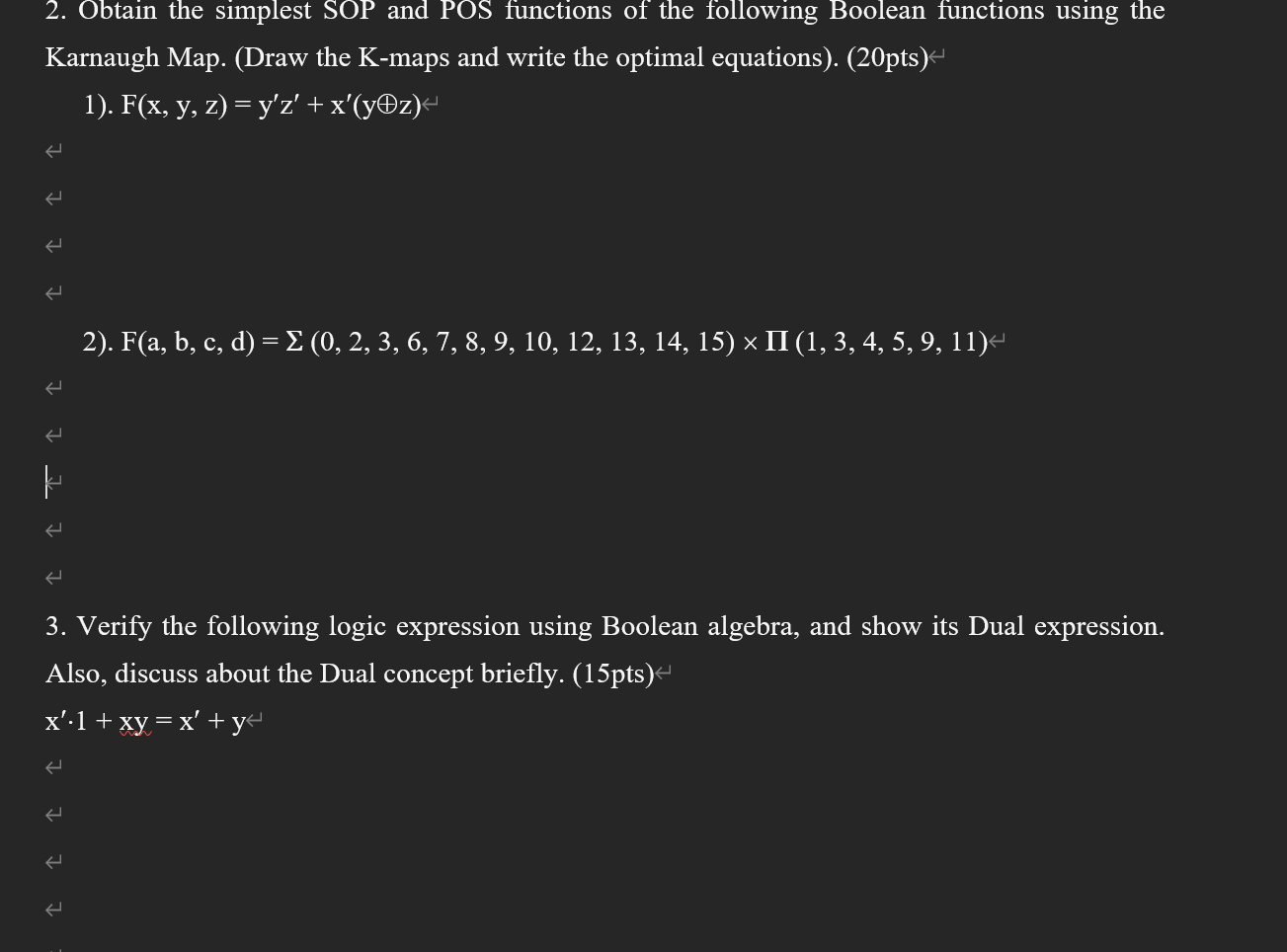 Solved Obtain the simplest SOP and POS functions of the | Chegg.com