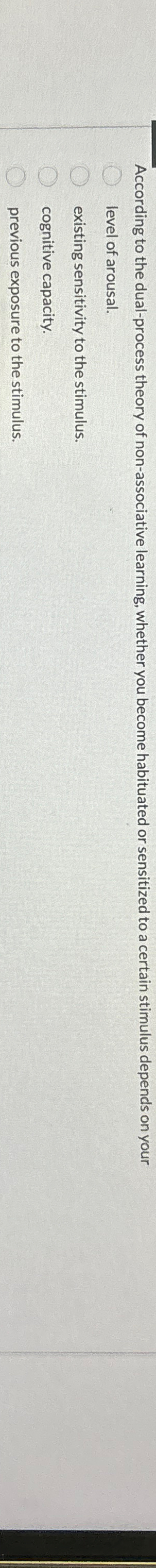 Solved According to the dual-process theory of | Chegg.com