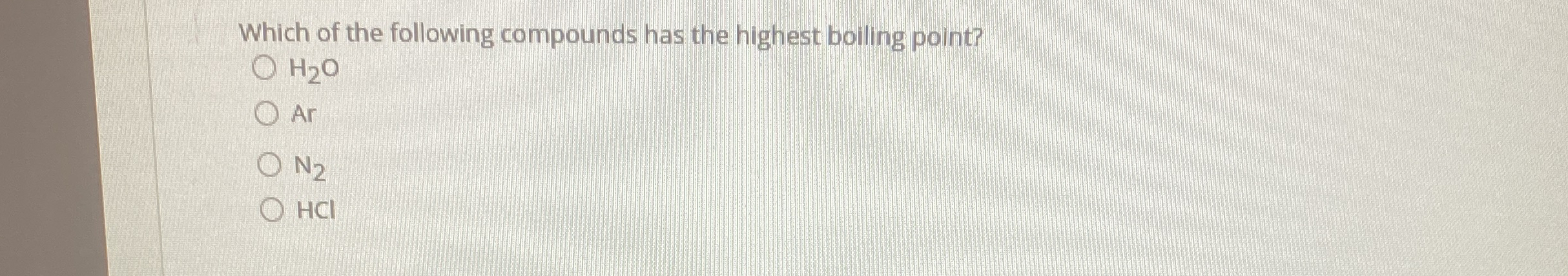 Solved Which of the following compounds has the highest | Chegg.com