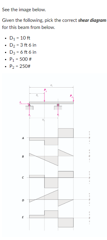 Solved See the image below.Given the following, pick the | Chegg.com