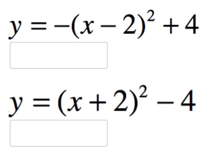 Solved Match each equation with a graph of one of the | Chegg.com