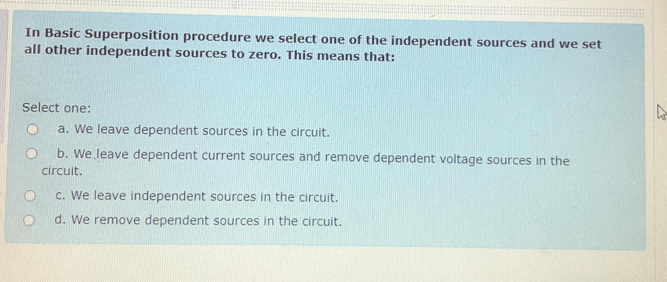 Solved In Basic Superposition procedure we select one of the | Chegg.com