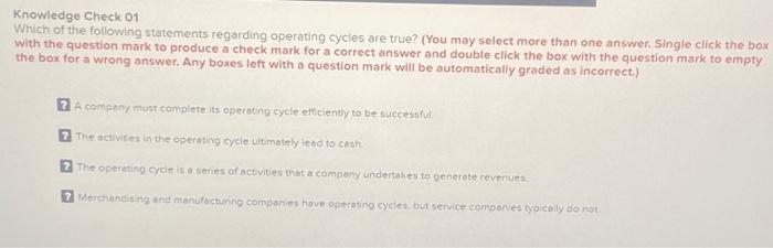 Solved Knowledge Check 01 Which of the following statements | Chegg.com