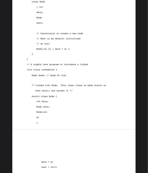 Solved Activity 3 Outline: - Linked List Structure - Linked | Chegg.com