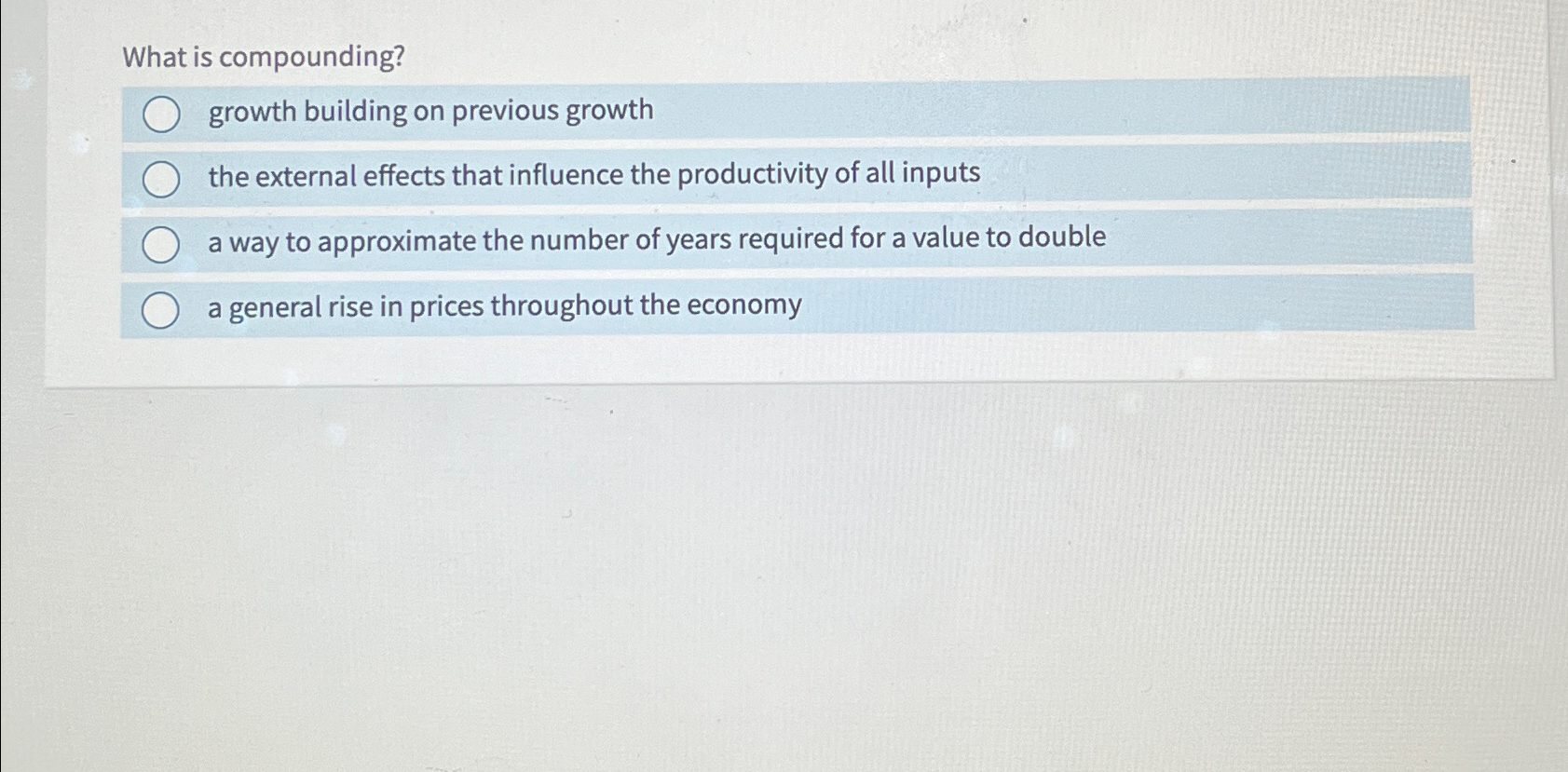 Solved What is compounding?growth building on previous | Chegg.com