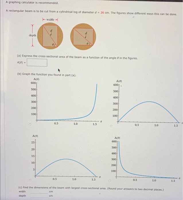 Solved A graphing calculator is recommended. A rectangular | Chegg.com