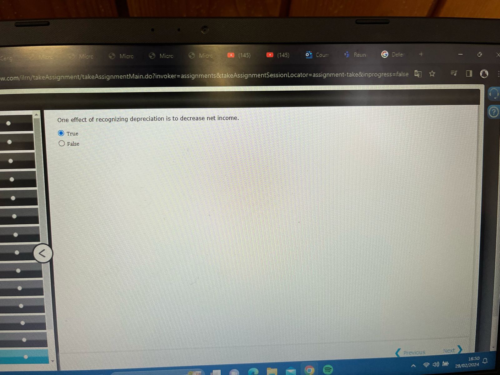 Solved One effect of recognizing depreciation is to decrease | Chegg.com