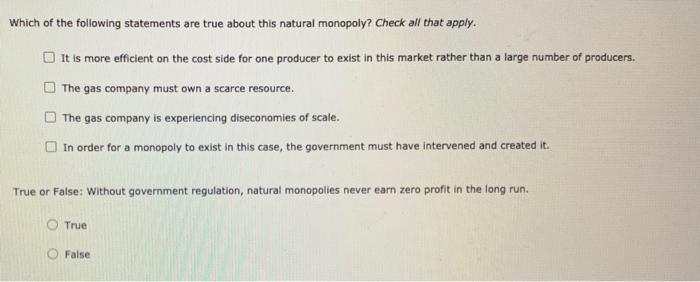 Solved 8. Natural monopoly analysis The following graph | Chegg.com