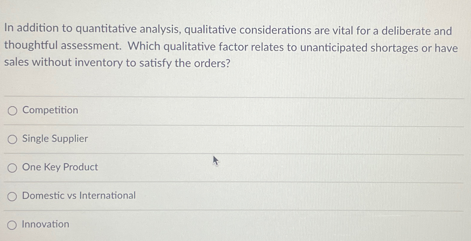 Solved In addition to quantitative analysis, qualitative | Chegg.com