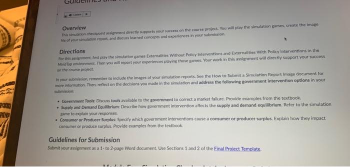 Overview This to checkpoint assignment directly | Chegg.com