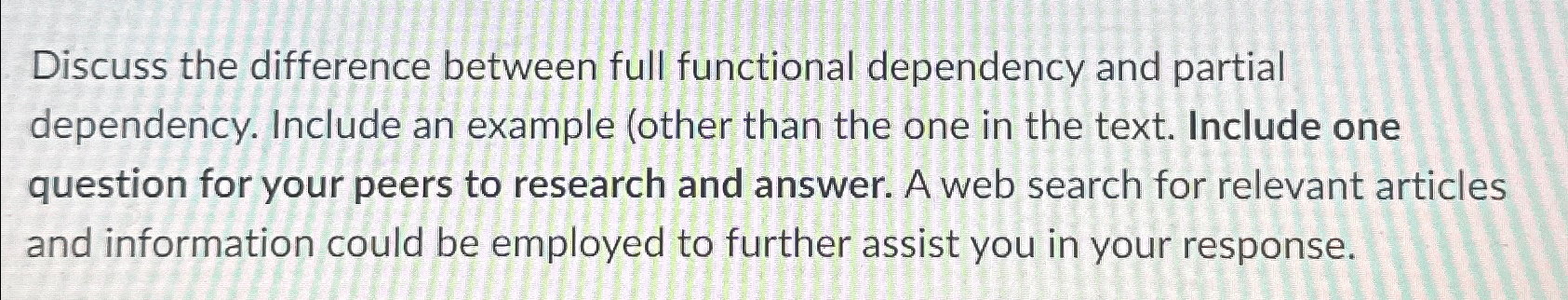 Solved Discuss the difference between full functional | Chegg.com