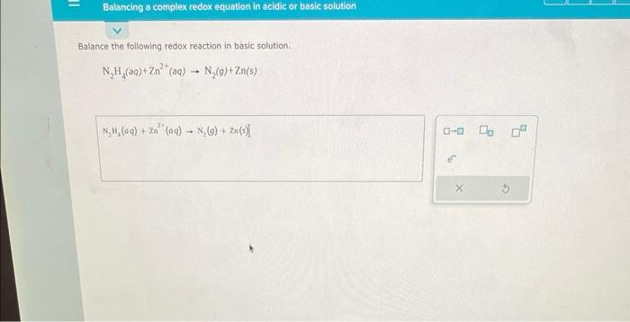 Solved Balance the following redox reaction in basic | Chegg.com