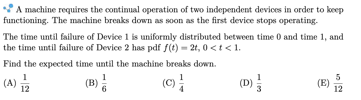 Solved A machine requires the continual operation of two | Chegg.com