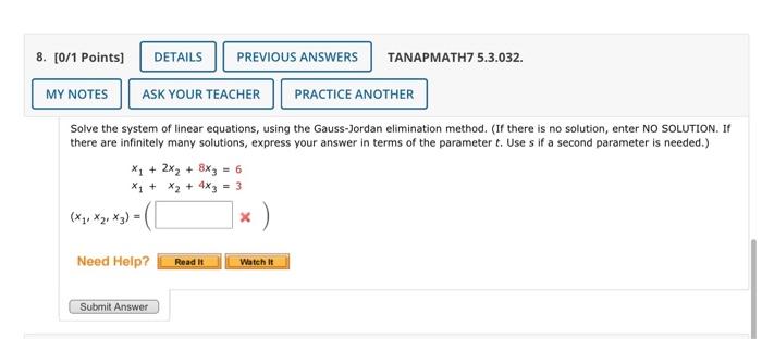 Solved 8. [0/1 Points) DETAILS PREVIOUS ANSWERS TANAPMATH7 | Chegg.com