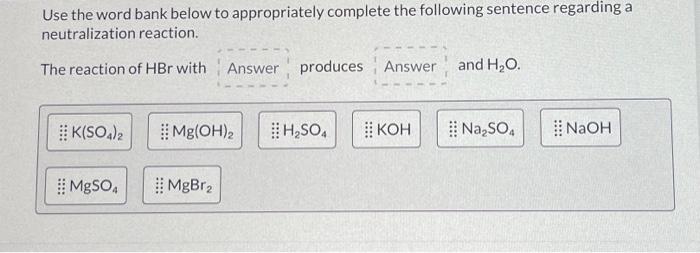 Solved Use the word bank below to appropriately complete the | Chegg.com