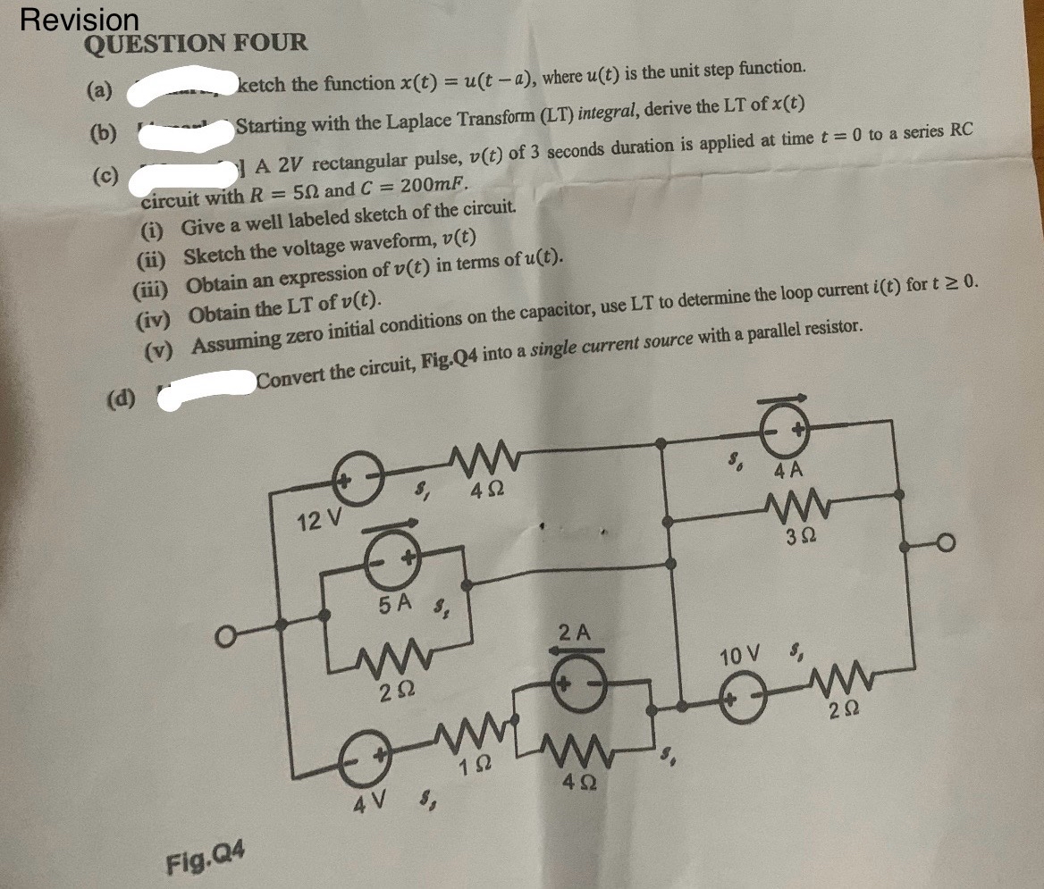 Solved Revision(a) ﻿Sketch the function x(t)=u(t-a), ﻿where | Chegg.com