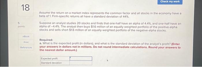 Solved 18 5 points eBook Print References Check my work | Chegg.com
