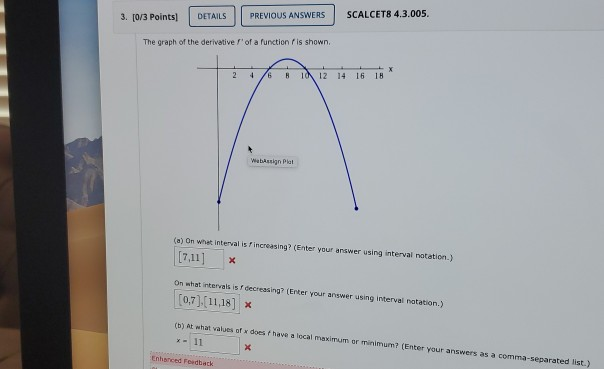 Solved 3. [0/3 points) DETAILS PREVIOUS ANSWERS SCALCET8 | Chegg.com