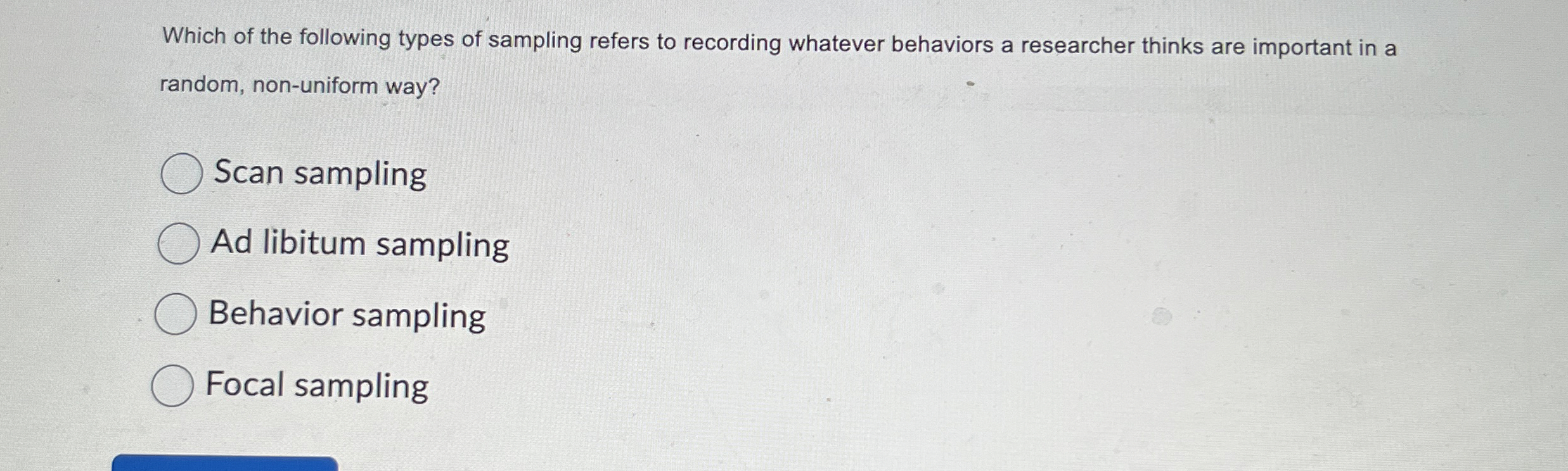 Solved Which of the following types of sampling refers to | Chegg.com