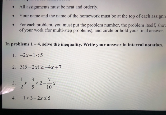 Solved All assignments must be neat and orderly. Your name | Chegg.com