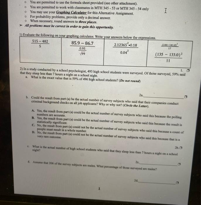 Solved You are permitted to use the formula sheet provided | Chegg.com