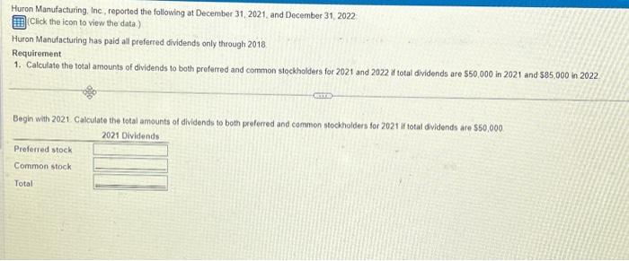 Solved 1. Calculate the total amounts of dividends to both | Chegg.com
