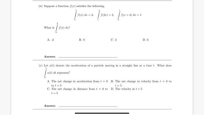 Solved (b) Suppose a function f(x) satisfies the following. | Chegg.com