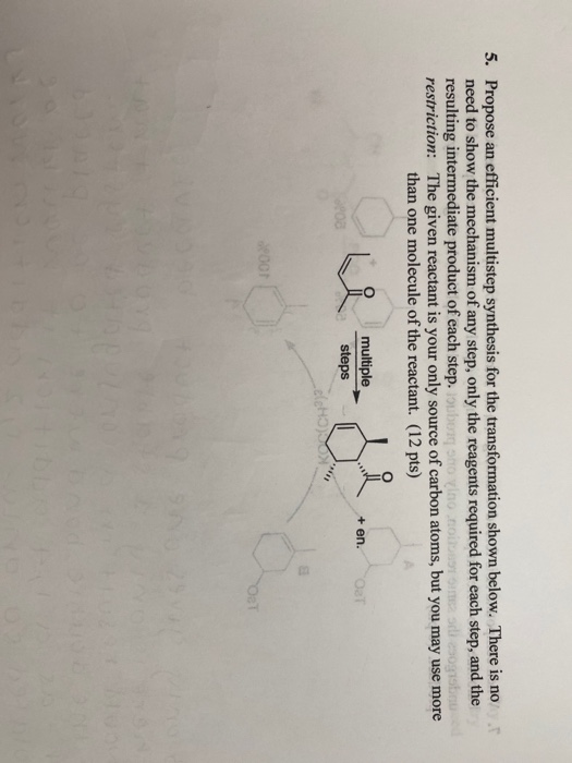 Solved 5. Propose an efficient multistep synthesis for the | Chegg.com