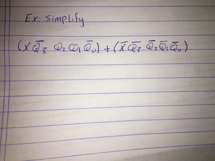 Solved Ex: simplify (XQz Q Q d + (x Q3 arado) | Chegg.com