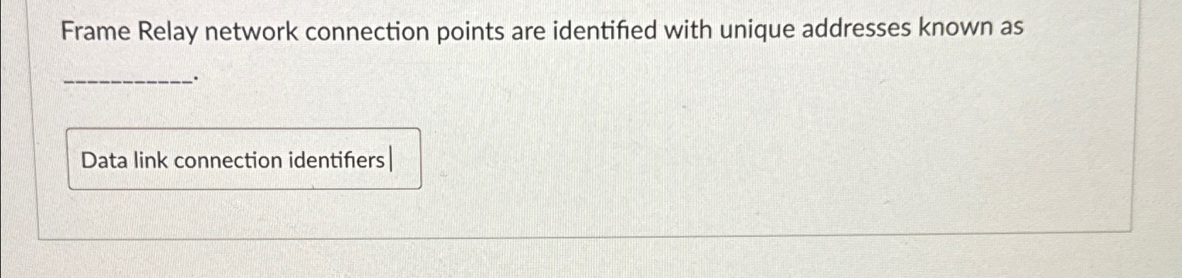 Solved Frame Relay network connection points are identified | Chegg.com