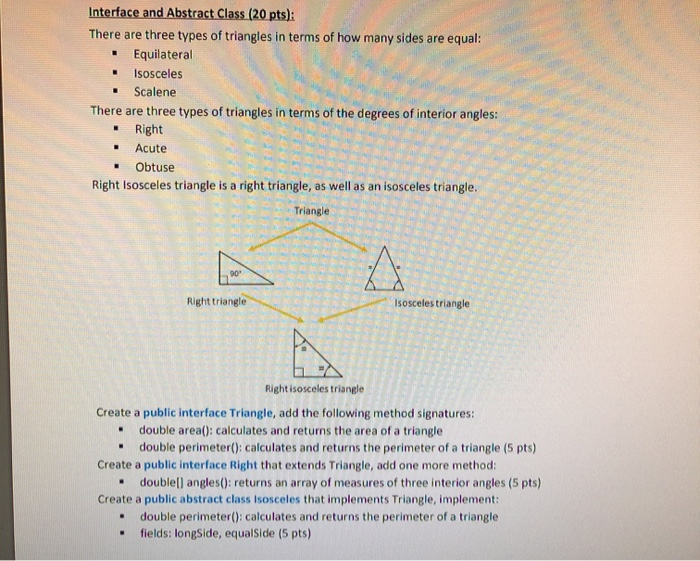 Solved Interface and Abstract Class (20 pts): There are | Chegg.com