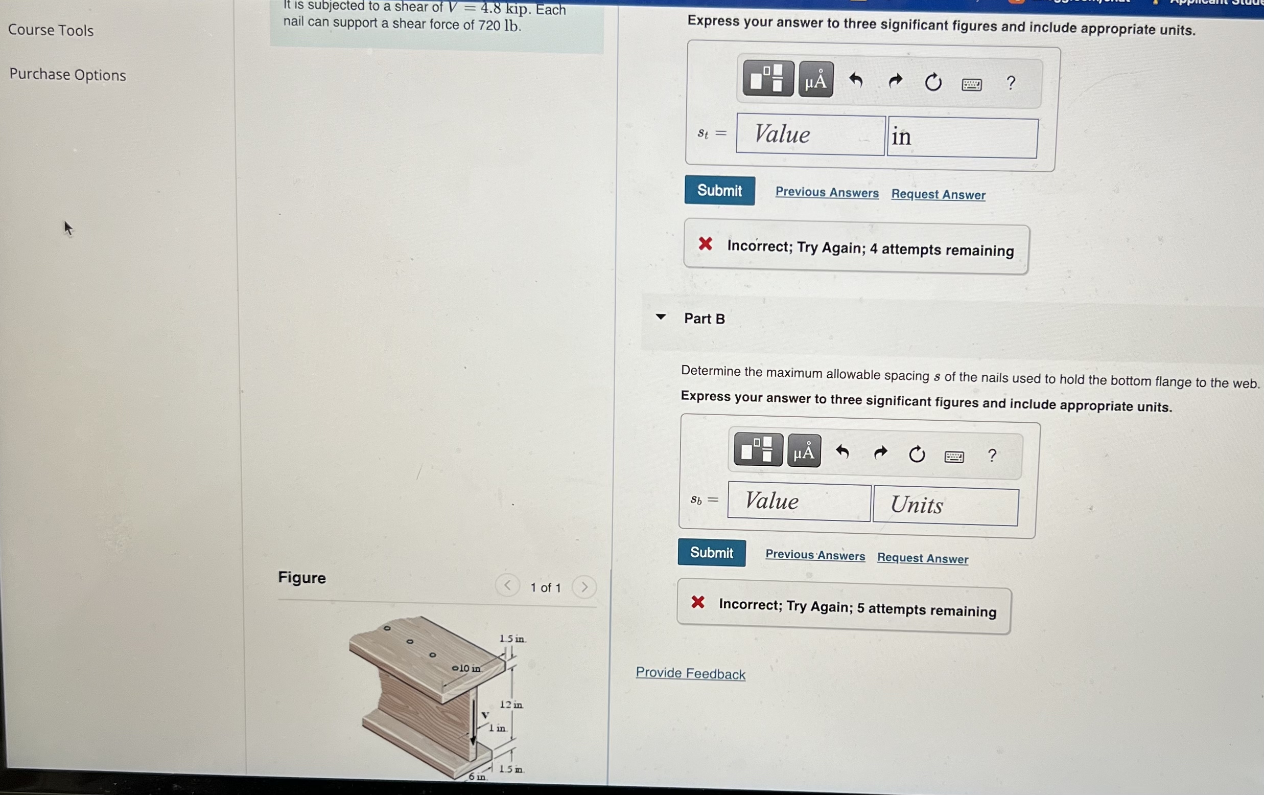 Solved Course ToolsPurchase OptionsIt is subjected to a | Chegg.com