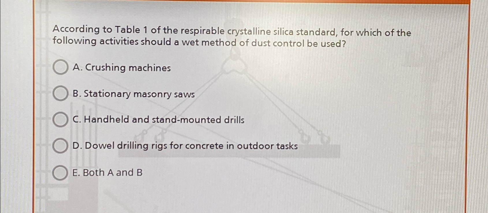 Solved According to Table 1 ﻿of the respirable crystalline | Chegg.com
