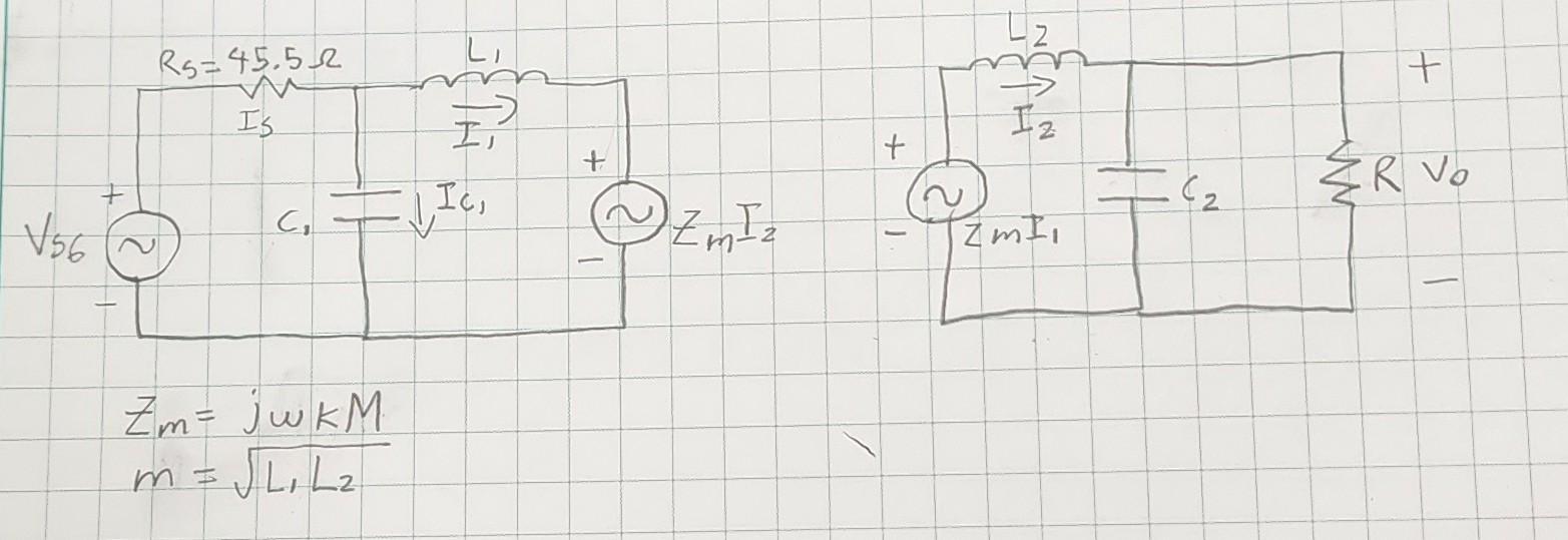 An Inductive Coupling Circuit Is Shown As An Rlc