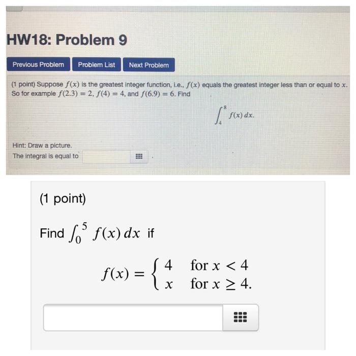 Solved HW18: Problem 9 Previous Problem Problem List Next | Chegg.com