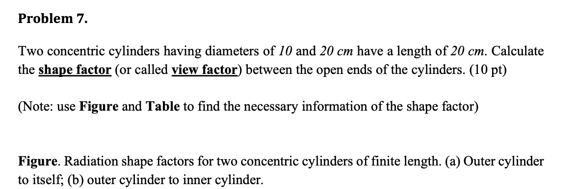 Solved (a)(b)Problem 7.Two concentric cylinders having | Chegg.com