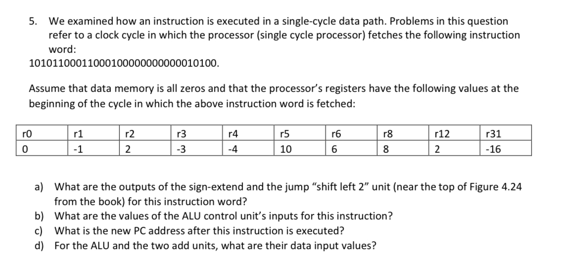 Solved We Examined How An Instruction Is Executed In A 