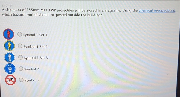 Solved 12-01-04A shipment of 155 ﻿mm M110 ﻿WP projectiles | Chegg.com