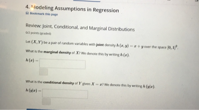 Solved 4. Modeling Assumptions in Regression Bookmark this | Chegg.com