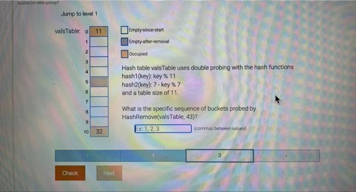 Solved Empty-since-stant Emptyaftersemoval Occupied Hash | Chegg.com