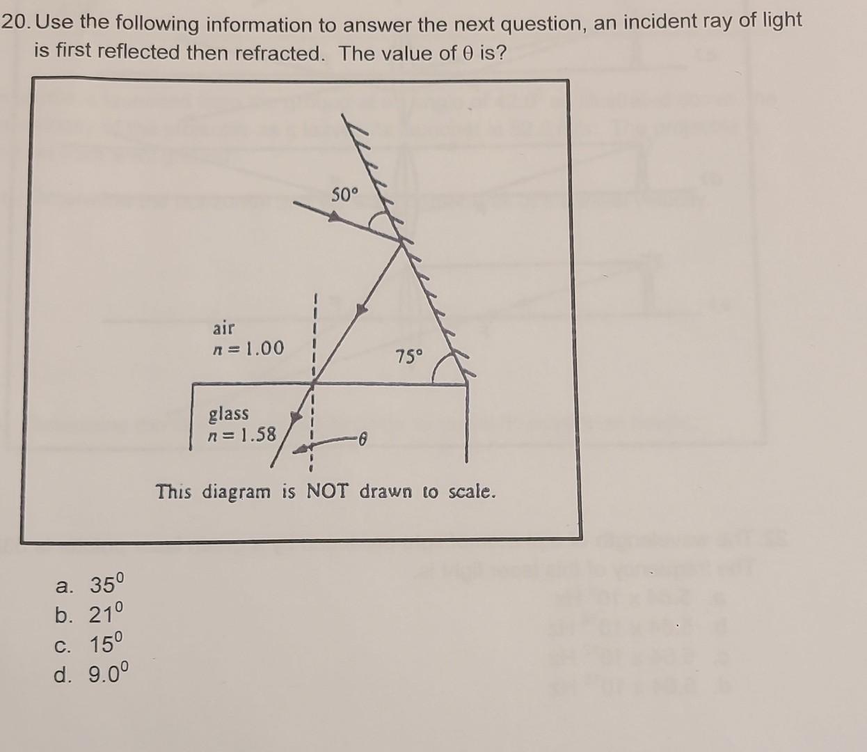 Solved 20. Use the following information to answer the next | Chegg.com