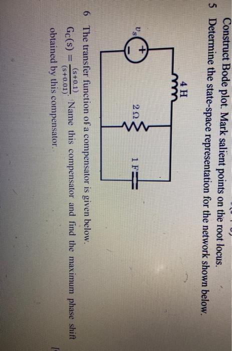 Solved Construct Bode plot. Mark salient points on the root | Chegg.com